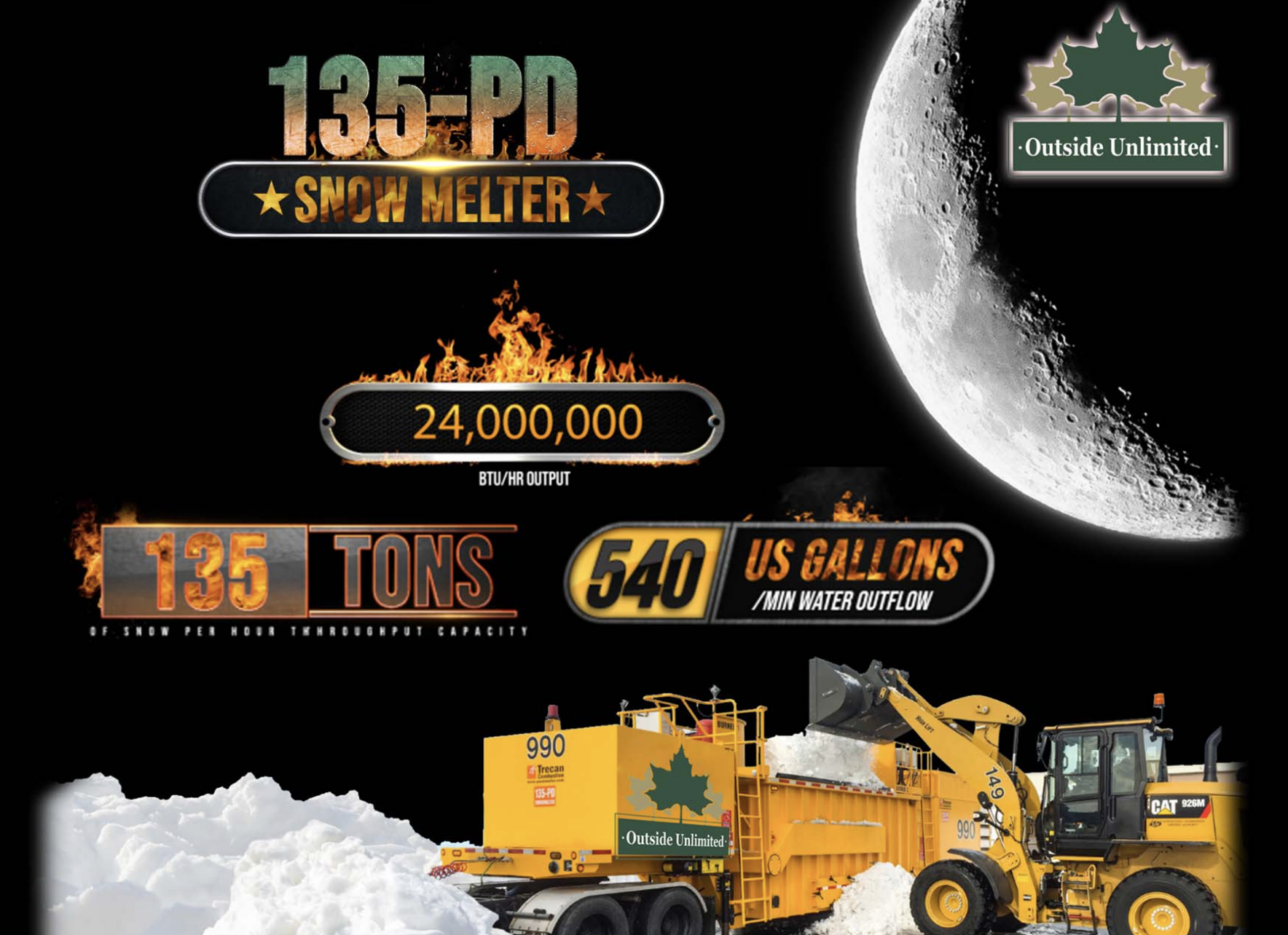 New Service: Trecan 135-PD Snow Melter - 135 Tons of Snow Per Hour - 24 ...